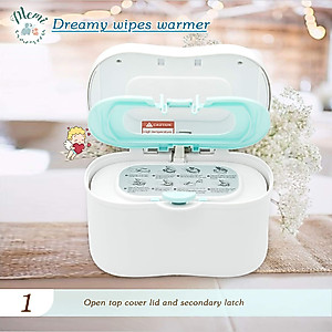 (UPGRADED) MEMI DREAMY WIPES WARMER | HOLDER | EASY-USE | GREAT GIFT |(SKY BLUE)