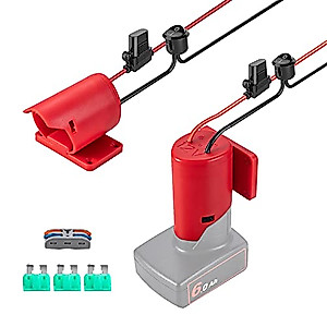 Power Wheels Adapter for Milwaukee 12V M12 Battery Adapter with Fuse & Switch,14 Gauge Wire Power Convertor for DIY RC Trucks, RC Toys, Robotics, Work Lights