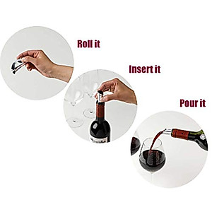 WineDisc The Original - Drop Stopping Flexible Pour Spout (10) Silver