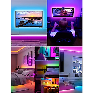 Daymeet LED TV Backlights, 9.8 ft USB Powered LED Lights for TV 32-60 inch RGB Color Changing LED Strip Lights TV Monitor Behind Lighting with Remote Music Sync Bluetooth APP Control