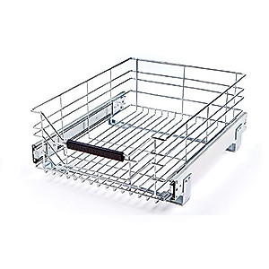 Seville Classics Chrome Wire Sliding Storage Drawer
