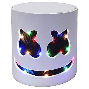 Rercarre Halloween LED DJ Mask - Music Festival Halloween Party Costumes Cosplay Light Up Mask Helmet Toys for Men Women Kids' Party Cos Supplies
