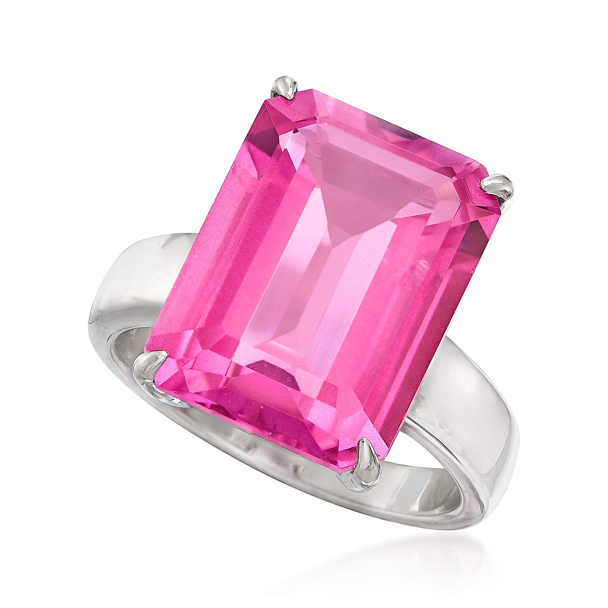 Ross-Simons 12.00 Carat Pink Topaz Ring in Sterling Silver. Size 7