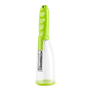 Vegetable Peeler with Container to Store Peel, Multi-functional Potato Orange Apple Peeler for Kitchen