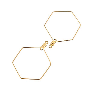 VILLCASE 150 pcs Earrings Hanger Earrings Geometric Earring Charms Geometric Frame Pendants Earring Pendant Dangle Charms Earrings Wire Hoops Bag Backless Stainless Steel Connector