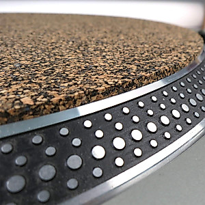 Turntable Mat Slipmat Cork and Rubber (Diameter: 30cm/11.8in Thickness: 3mm 1/16in) Vinyl Record Improve Sound Quality Reduce Vibrations Absorb Resonances DIY Upgrade Platter - Unihom