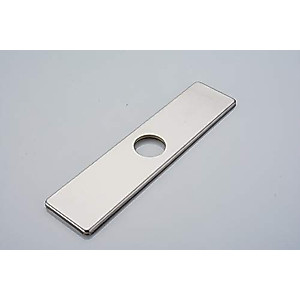 BWE Square 10 Inch Kitchen Sink Faucet Hole Cover Deck Plate Escutcheon Brushed Nickel