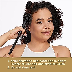 Carol's Daughter Goddess Strength True Stretch Defining Hair Cream For Wavy, Coily and Curly Hair, Curl Defining Cream with Castor Oil for Weak Hair, 6.8 Fl Oz