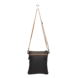 Myra Bag Cube Upcycled Leather & Cowhide Crossbody Bag S-1482