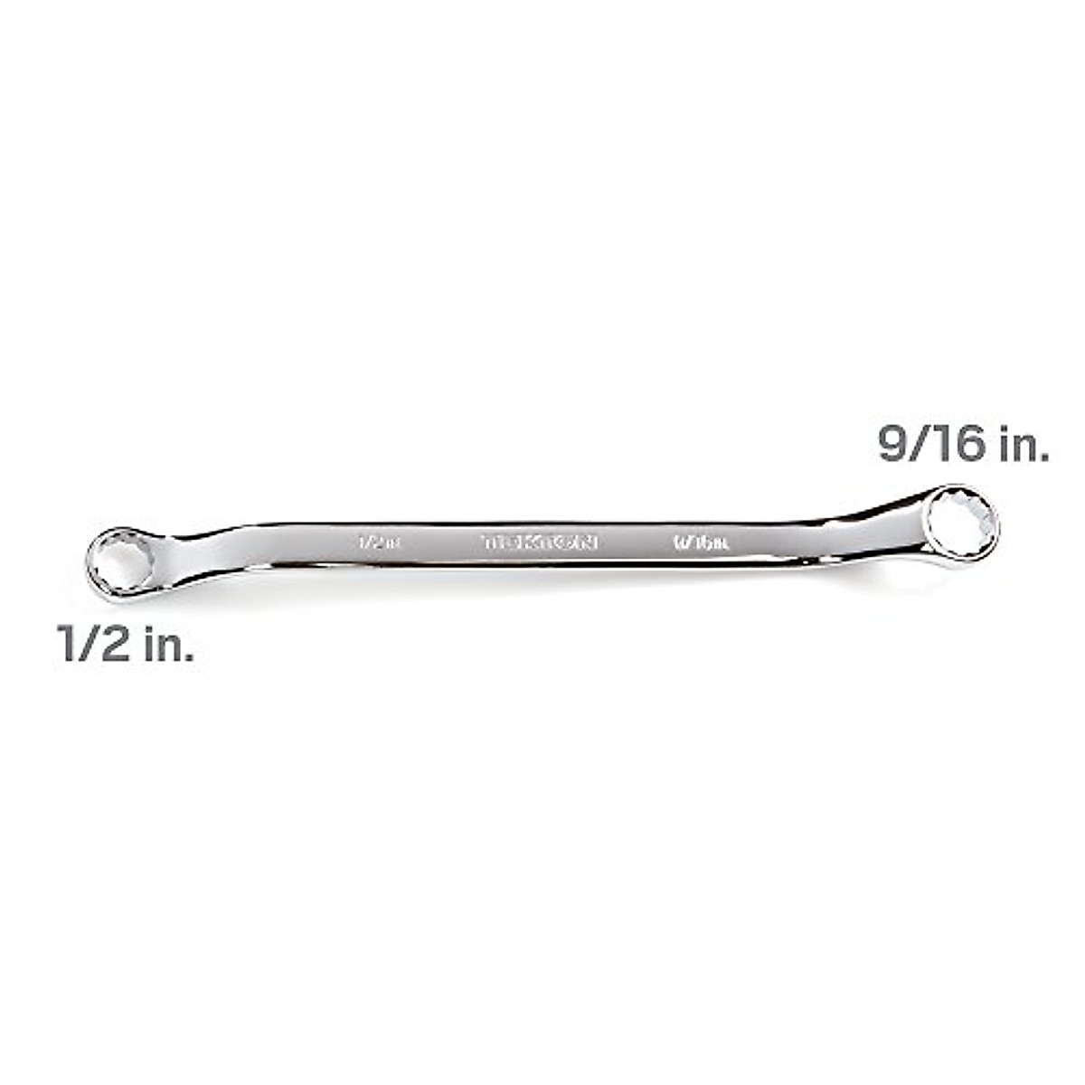 TEKTON 1/2 x 9/16 Inch 45-Degree Offset Box End Wrench | WBE23313