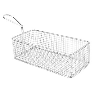 YARDWE Snack Serving Round Serving Tray Frying Basket for Pot Deep Fryer Basket Turkey Fryer Basket Food Tray French Fries Basket Stainless Steel Fry Basket Frying Pan Rectangle