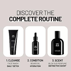 ZOUSZ Black Oud Eau De Parfum - Luxury Oud Perfume for Men with Black Oud Wood Oil - Oud Fragrance with Sandalwood, Cedarwood & Patchouli Scent 100mL