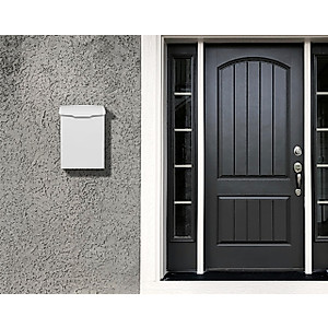 ARCHITECTURAL MAILBOXES 2681W White Marina Wall Mount Mailbox, Small