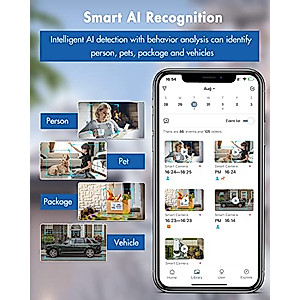 MUBILIFE 2K Wireless Security Camera, 360° Pan Tilt Outdoor Cameras for Home Security, Battery Powered, IP66 Waterproof, AI Motion Detection, Color Night Vision, Siren & Spotlight, 2.4G WiFi