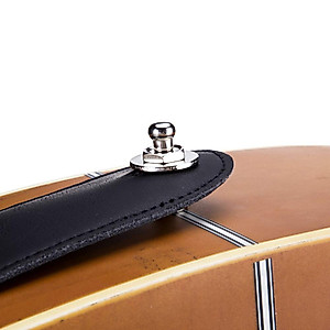 YAKAMOZ Set of 4Pcs Quick Release Metal Guitar Strap Lock Security Strap Locking Buttons End Pins with Mounting Screws for Electric Acoustic Guitar, Bass, Ukulele - Silver