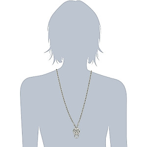 1928 Jewelry Silver Tone Heart Eyeglass Holder Pendant Necklace, 28