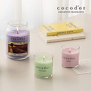 COCODOR Large Jar Candle/Damson Rose / 120-150 Hour Extended Burn Time/Holiday Decoration, Home Deco, Interior, Aromatherapy, Fragrance, Mother's Day