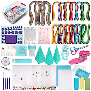 MDLUU Paper Quilling Kit with 1860 Strips and Quilling Tools and Storage Box, Paper Quilling Craft Great for DIY Learning Class, Home Decoration, Birthday Gift