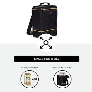 Igloo 26-can Premium Luxe Softsided Dual Compartment Backpack, Cognac