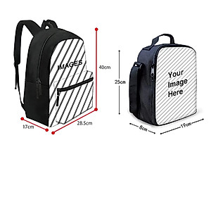 COEQINE Kids School Bus Backpack Set, Large Lunch Tote Bag With Adjustable Shoulder Strap Book Daypack for Travel Middle School