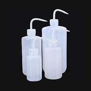 VANTOBEST 2Pcs 1000ml/34oz Clear Plastic Wash Bottle Plastic Squeeze Tattoo Bottle with Narrow Mouth Squirt Bottle Containers Cans Pots Watering Tool for Gardening Lab Industry