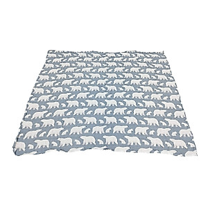 1 Pc Polar Bear Print Baby Swaddle Blanket Set, Boutique Muslin Cotton Blanket, Girls And Boys, Baby Swaddle, Ideal Newborn Baby Swaddle Suit Each Blanket Weighs 5 1/2 Ounces 15412-POLAR BEAR ONLY-NPF