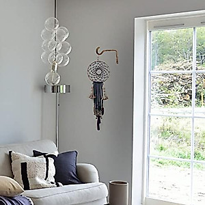 2 Pack 6 Inch Premium Decorative Metal Iron Wall Hook, Rustic Plant Hanger, Indoor Outdoor Gardening Bracket Hook, for Planters, Bird Feeders, Lanterns, Wind Chimes, by RIGHT+LEFT (Coffee)