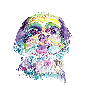 Shih Tzu Watercolor Print Art