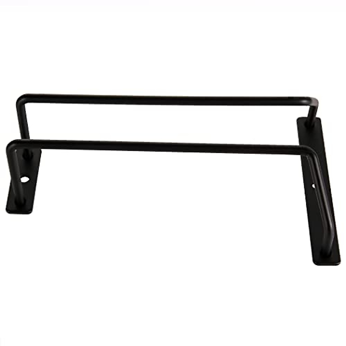 Dianoo 18cm Black Wine Glass Rack Under Cabinet, Wine Glass Holder Under Shelf, Hanging Stemware Holder For Bar Dining Room, 1 Row