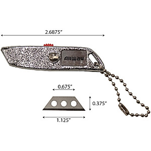 ALLWAY MK4 Chromed Die-Cast Retractable Micro Knife, 2-1/2"