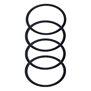 Pack of 4, 30 oz Replacement Rubber Lid Ring, 3.7 Inch Diameter - Gasket Seals, Lid for Insulated Stainless Steel Tumblers, Cups Vacuum, fit for Brands Yeti, Ozark Trail, Beast - Black by C&berg