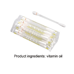 100Pcs Lips Oil Cotton Swabs Disposable Oil Q-tip Applicators for Protect Lip Gum Anti-Dry Moisture Use Before Teeth Whitening