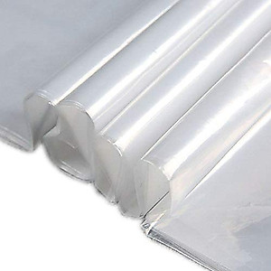 Fangkun Pack of 50 Garment Bag Transparent Clothing Dust Cover Dustproof Hanging Clothes for Dry Cleaner, Home Storage,Travel, Clothes Storage Closet 60 × 90 cm