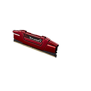 G.SKILL Ripjaws V Series DDR4 RAM 8GB (1x8GB) 2666MT/s CL19-19-19-43 1.20V Desktop Computer Memory UDIMM - Red (F4-2666C19S-8GVR)