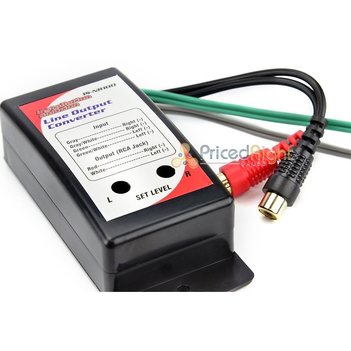 RCA Power Amp Low Level Jack Adapter Line Output Converter Car Stereo Audio