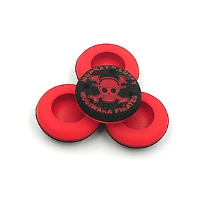 4 in 1 Analog Stick Joystick Rubber Silicone Cap Thumbstick Thumb Grip Cover Case Skin Joystick Grips for PS4 PS3 Xbox One Xbox 360 Controller (2# Red)