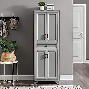 Crosley Furniture Tara Pantry, Distressed Gray