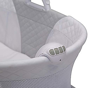 Delta Children 2-in-1 Moses Basket Bedside Bassinet Sleeper - Portable Baby Crib with Wheels & Removable Moses Basket, Grey