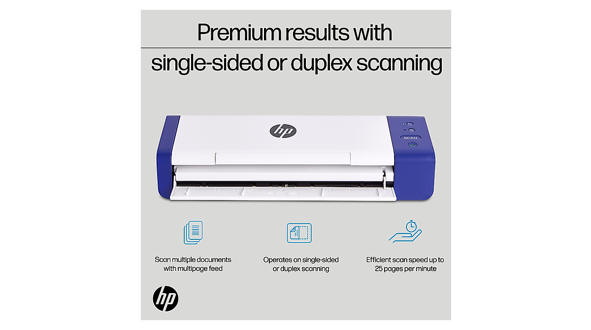 HP Compact Desktop Scanner - Fast Duplex Scanning