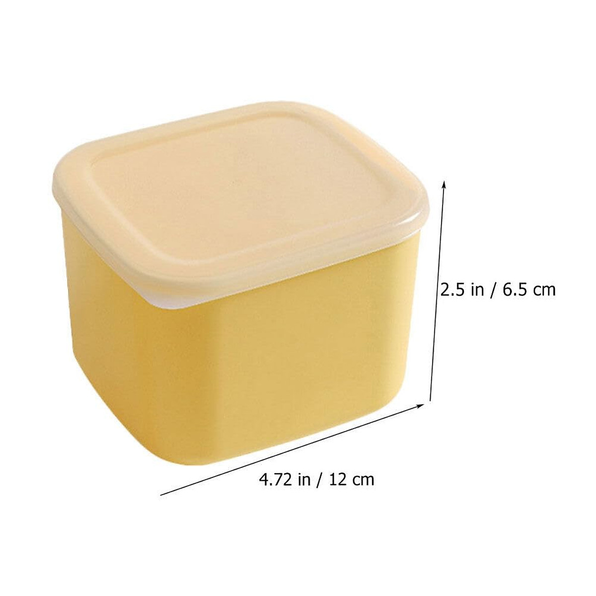 Cabilock Cheese Storage Containers with Lid, Reusable Plastic Slice Holder Airtight Cheese Box, Sealed Food Storage Container, Fruit Vegetable Organizer Container for Fridge