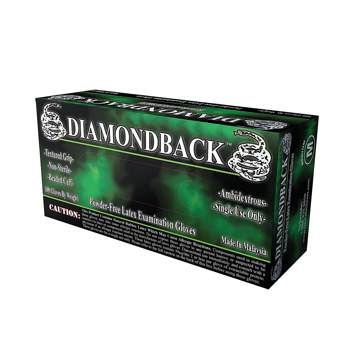 DIAMONDBACK Heavy Duty Latex Exam Gloves, Textured Grip, Powder Free, 8 Mils Thick (1000, Medium)