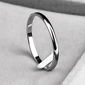 HUASAI 3Pcs Tungsten Stackable Rings Set for Women Dainty Engagement Jewelry Girl Gift (6)