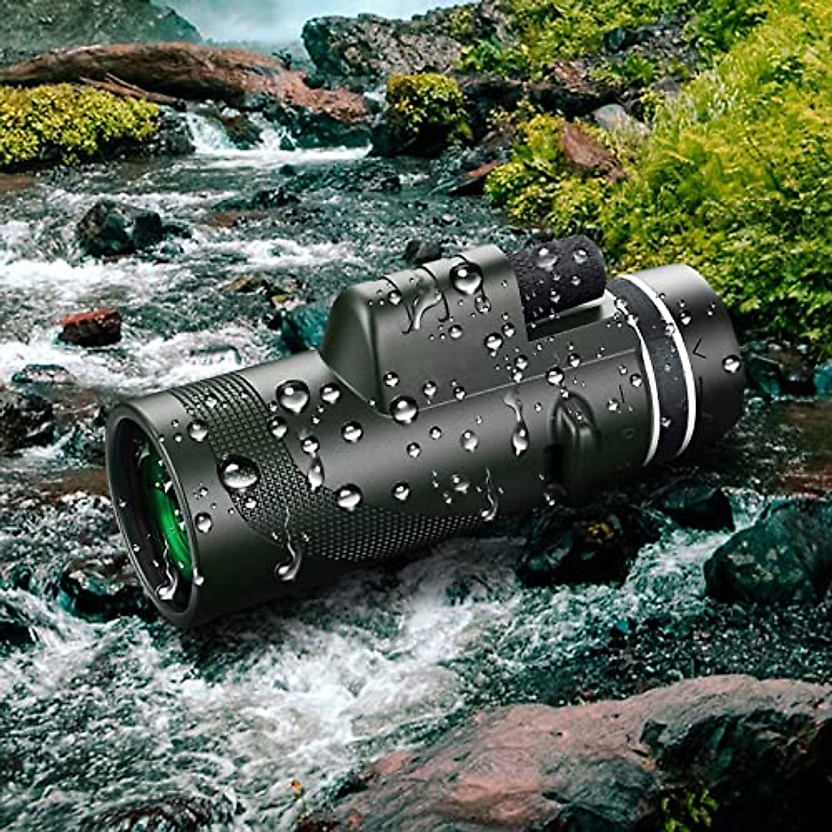 80x100 Monocular-Telescope Low Night Vision Monoculars High Definition for Adults High Powered with Smartphone Adapter Telescope Hunting Wildlife Bird Watching Travel Camping Hiking