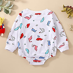 Baby Girl Boy Crewneck Sweatshirts Oversized Tops Sweatshirts High Neck Sweaters Rompers Outfits Toddler Hooded Romper