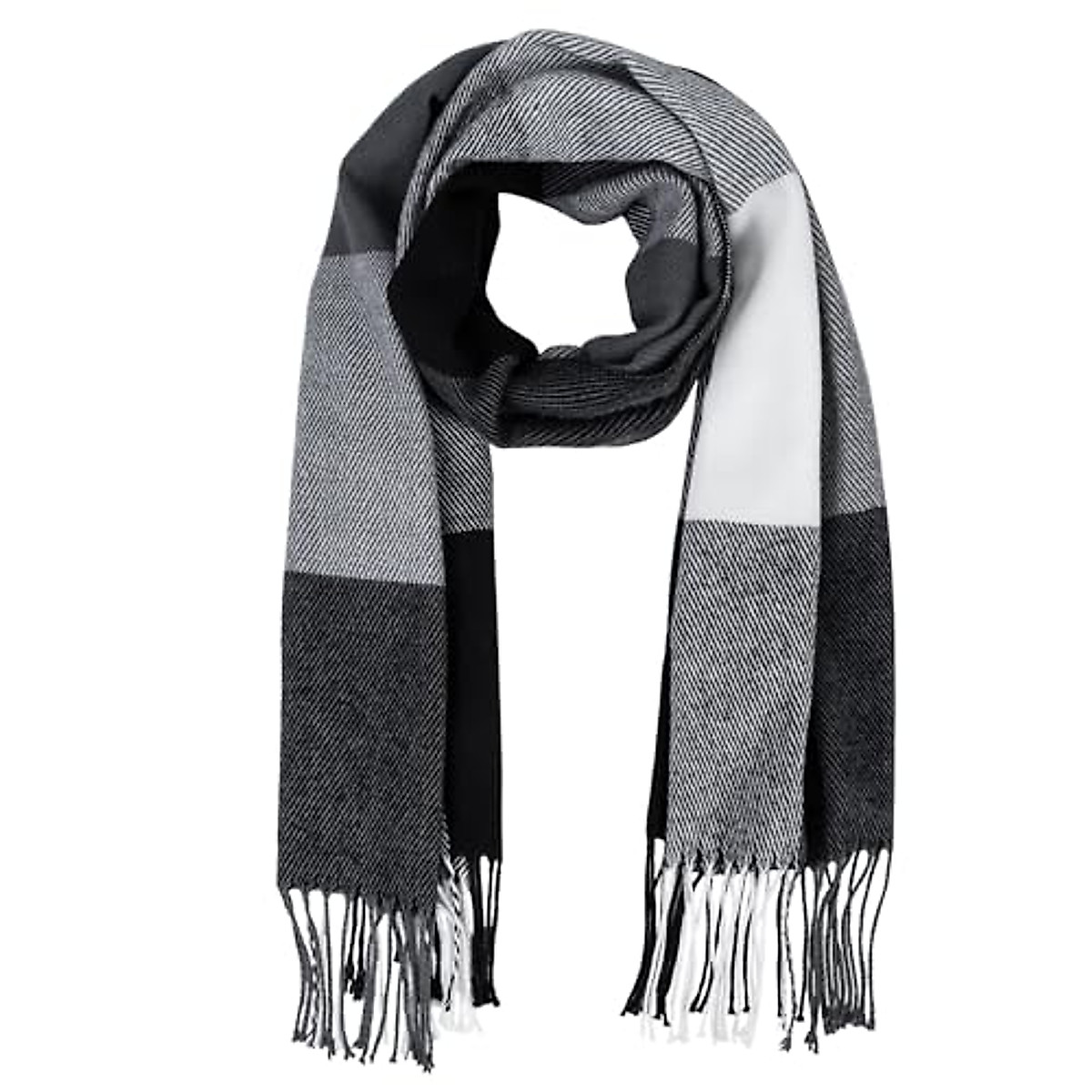 YSense Women's Long Plaid Blanket Scarf Chunky Oversized Winter Fall Warm Scarf Big Tartan Scarves Wrap Shawl Ladies Gifts