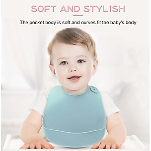 Airfish Silicone Baby Bibs for Babies & Toddlers, BPA Free Soft Waterproof Bibs,Unisex