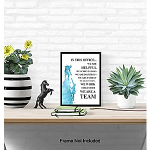 Motivational Office Decor, Inspirational Quote – 8x10 Teamwork Poster for HR, Team Leader, Manager, Boss, Entrepreneur - Leadership Wall Art Decoration – Unframed Picture