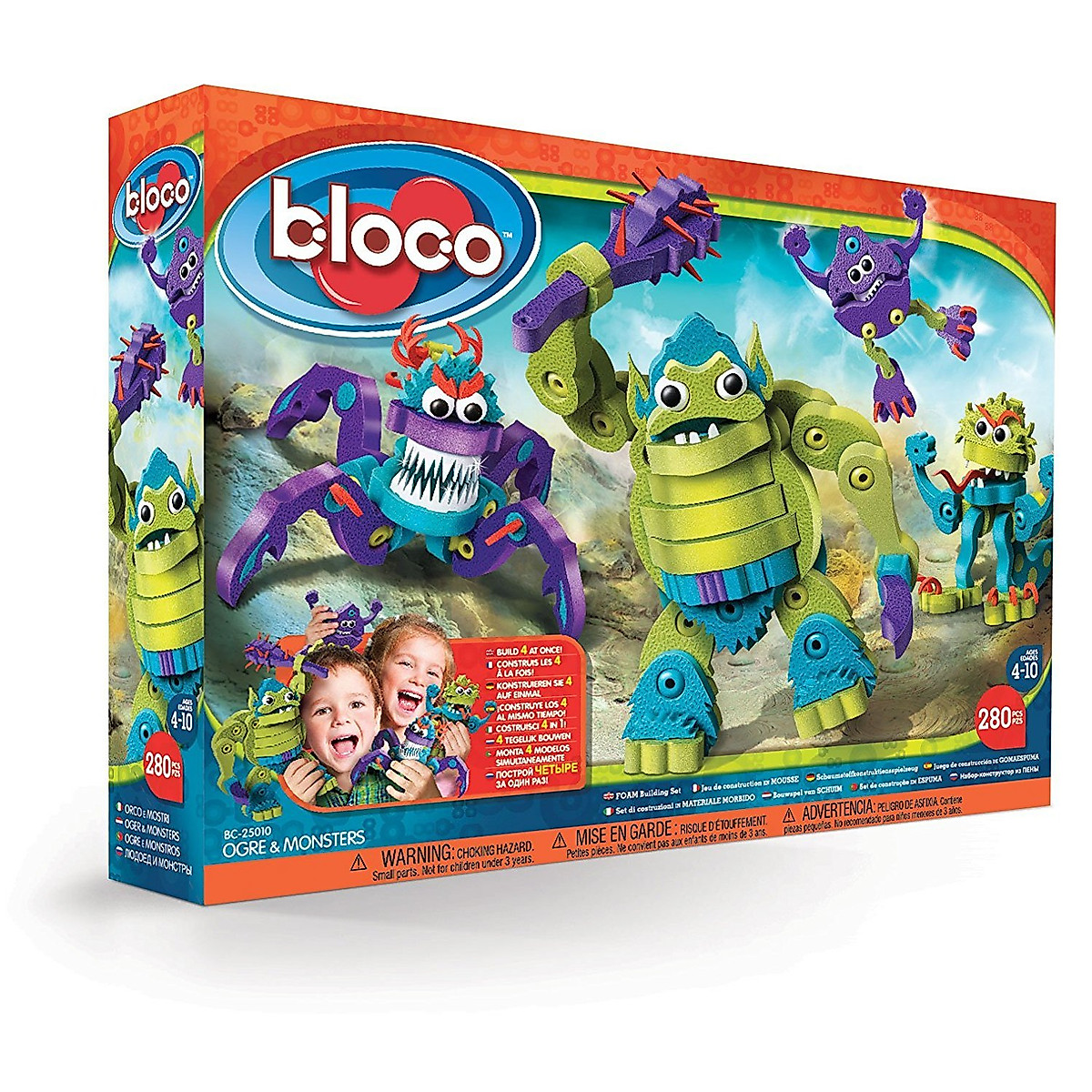 Bloco Toys Ogre & Monsters | STEM Toy | DIY Building Construction Set (280 Pieces)