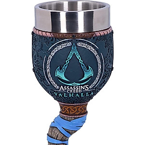 Nemesis Now Officially Licensed Assassins Creed Valhalla Viking Game Goblet, Resin w. Stainless Steel