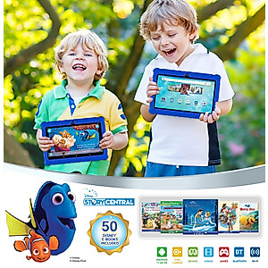 Contixo Kids Tablet V8, 7-inch HD, Ages 3-7, Toddler Tablet with Camera, Parental Control - Android 11, 16GB, WiFi, Learning Tablet for Children, 50+ Disney Storybooks Apps and Kid-Proof Case, DkBlue